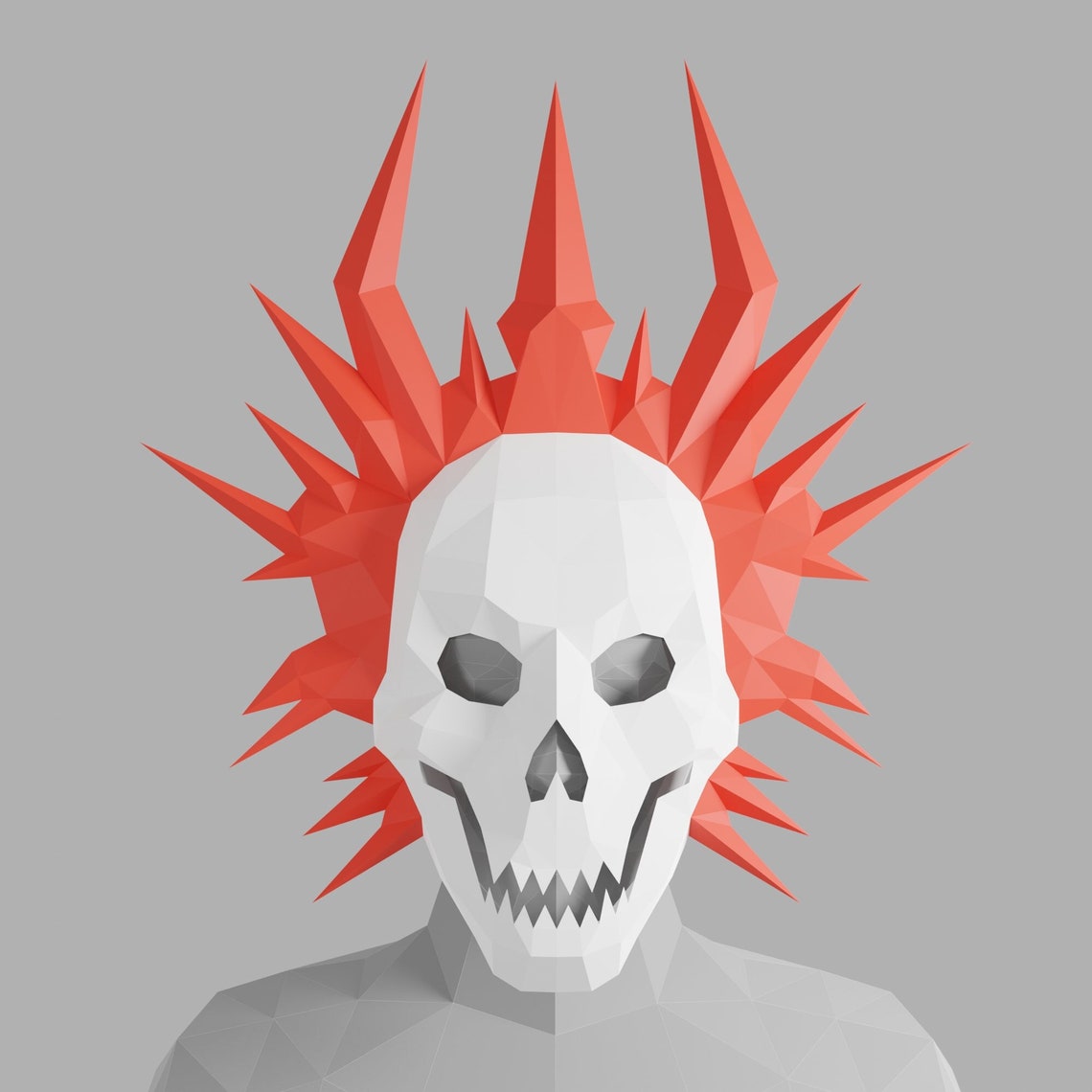 Apocalyptic Raider PAPERCRAFT MASK PDF Pattern, 3D Costume, Printable ...
