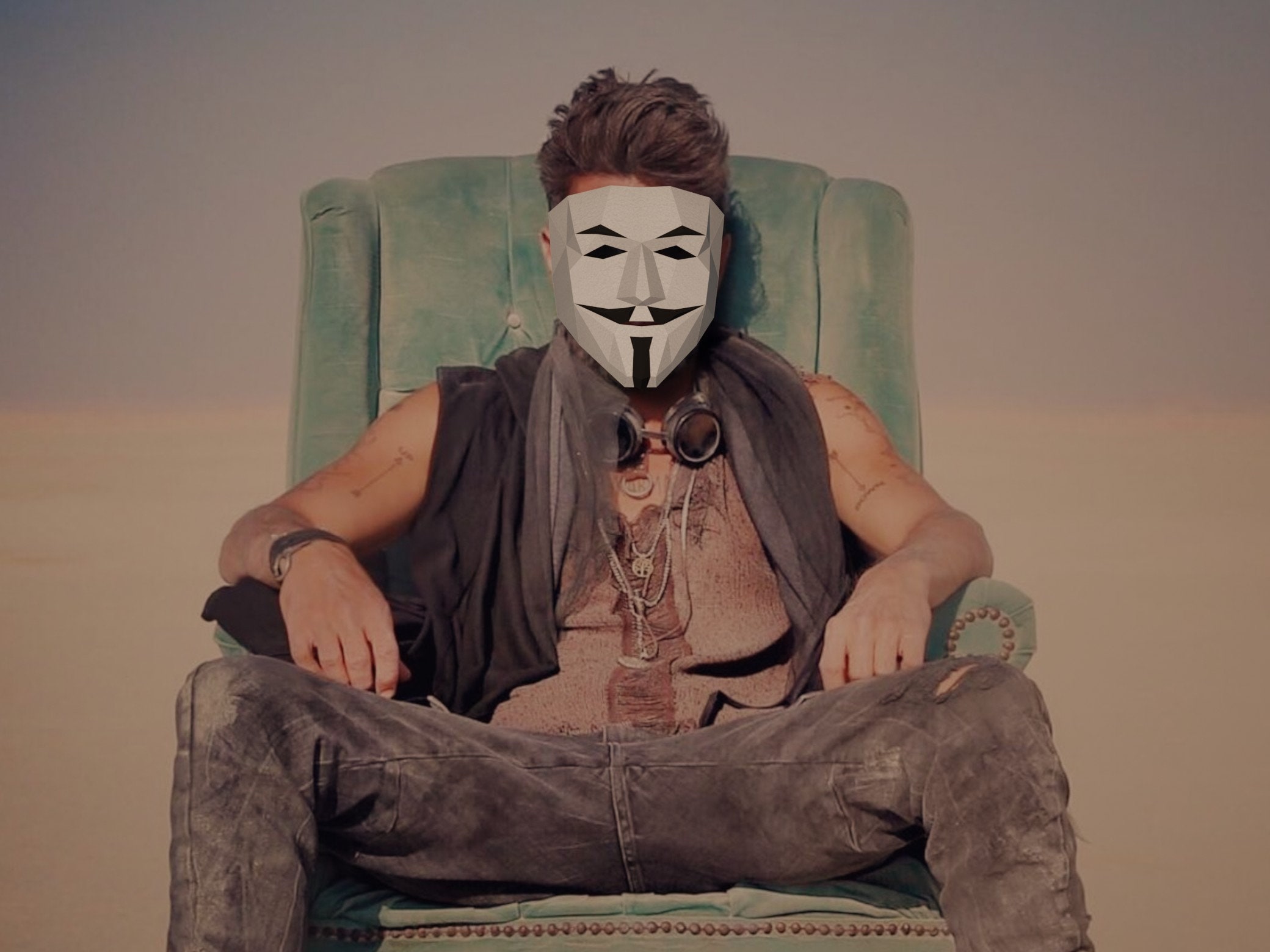 Anonymous Low Poly MASK PAPERCRAFT, HACKER Guy Fawkes Vendetta Diy ...