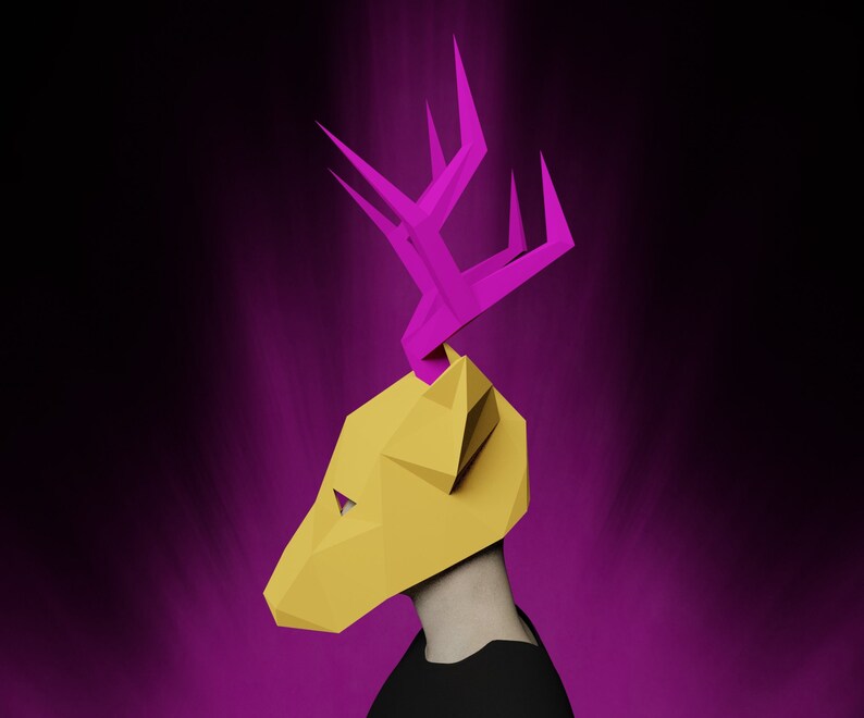 DEER MASK Papercraft Template PDF / Printable Pattern Adult - Etsy Canada