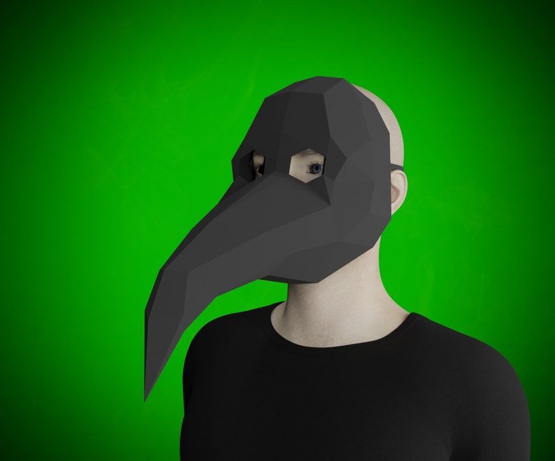 PLAGUE DOCTOR PAPERCRAFT Mask V2 - Venetian Plague Doctor Masquerade ...