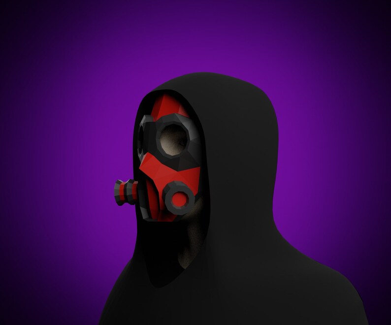 Papercraft Steampunk GAS MASK 3D paper costume template Diy | Etsy