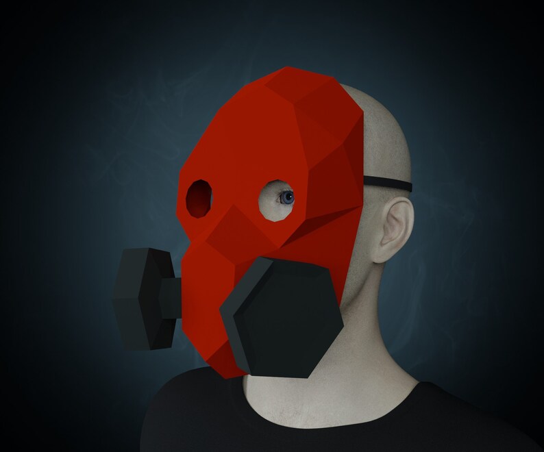 Papercraft GAS MASK 3D Paper Costume Template Diy Paper - Etsy