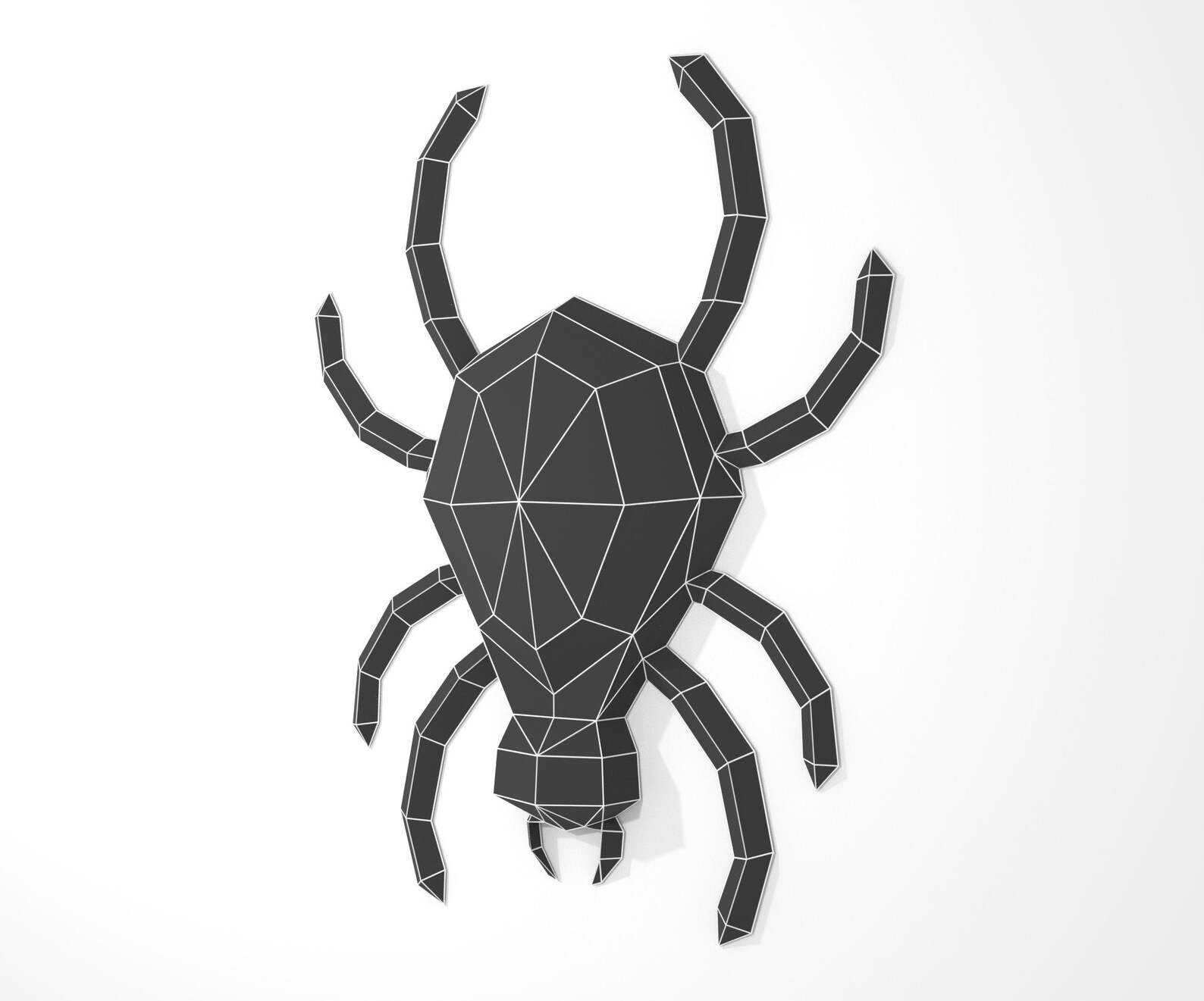 Pdf PAPERCRAFT 3D WALL DECOR Spider Printable Pdf Template | Etsy