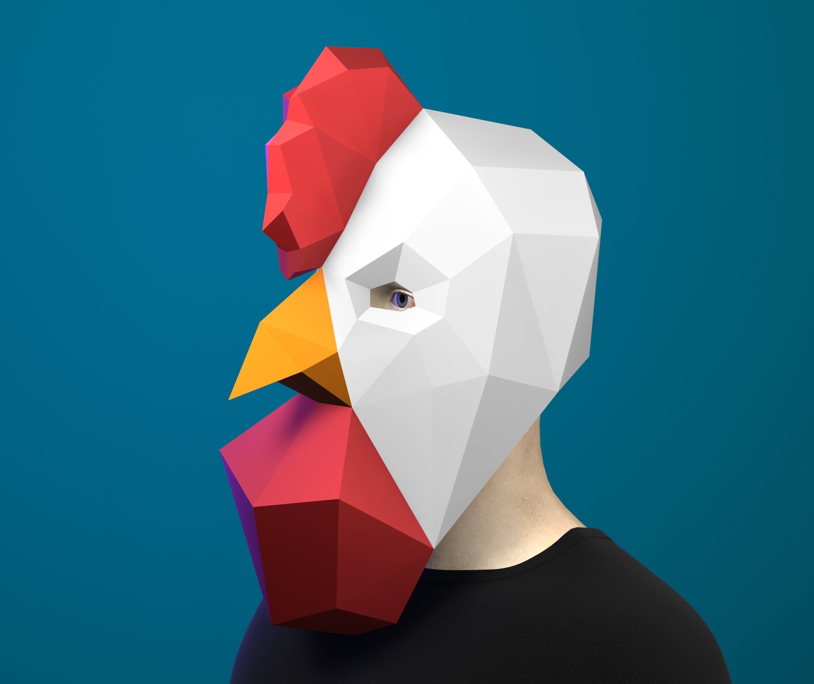 PAPERCRAFT ANIMAL Mask - Chicken Bird 3D, Easy Diy Adult Paper ...