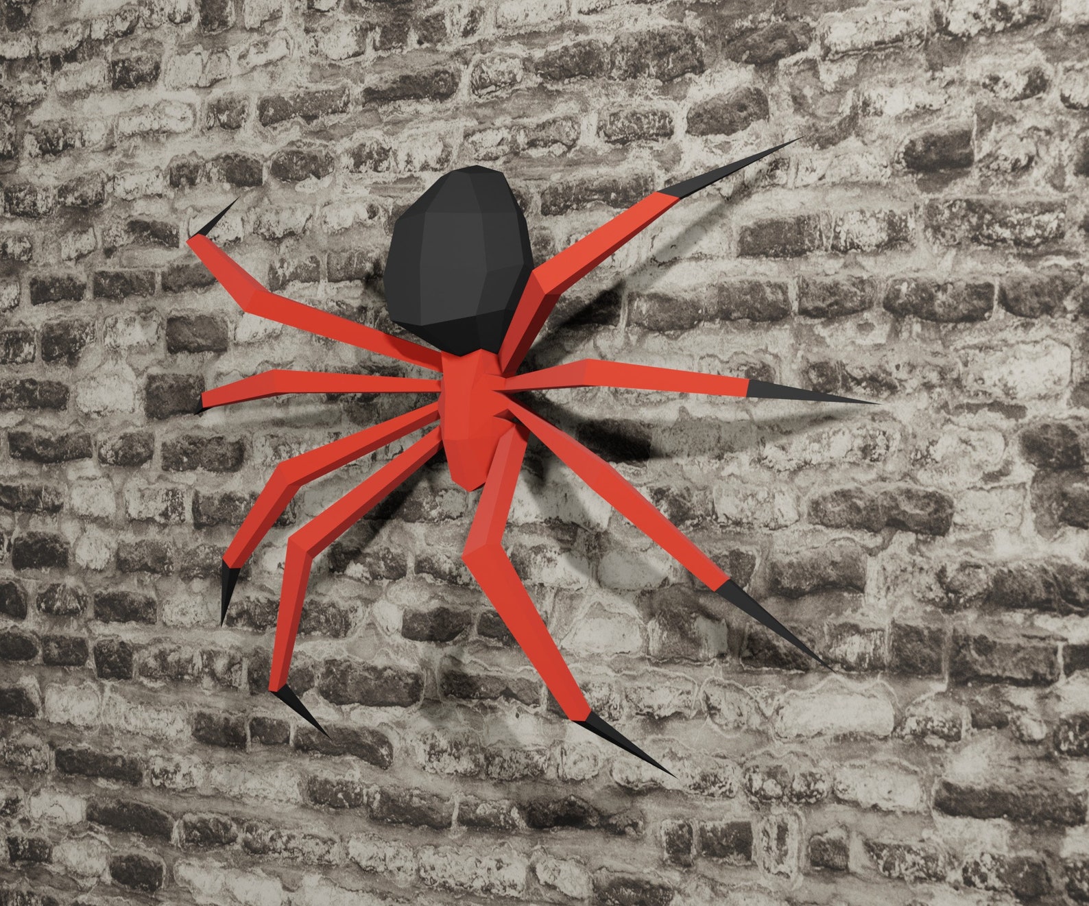 XXL SPIDER PAPERCRAFT 3D Wall Decor, Printable Pdf Template Pattern ...