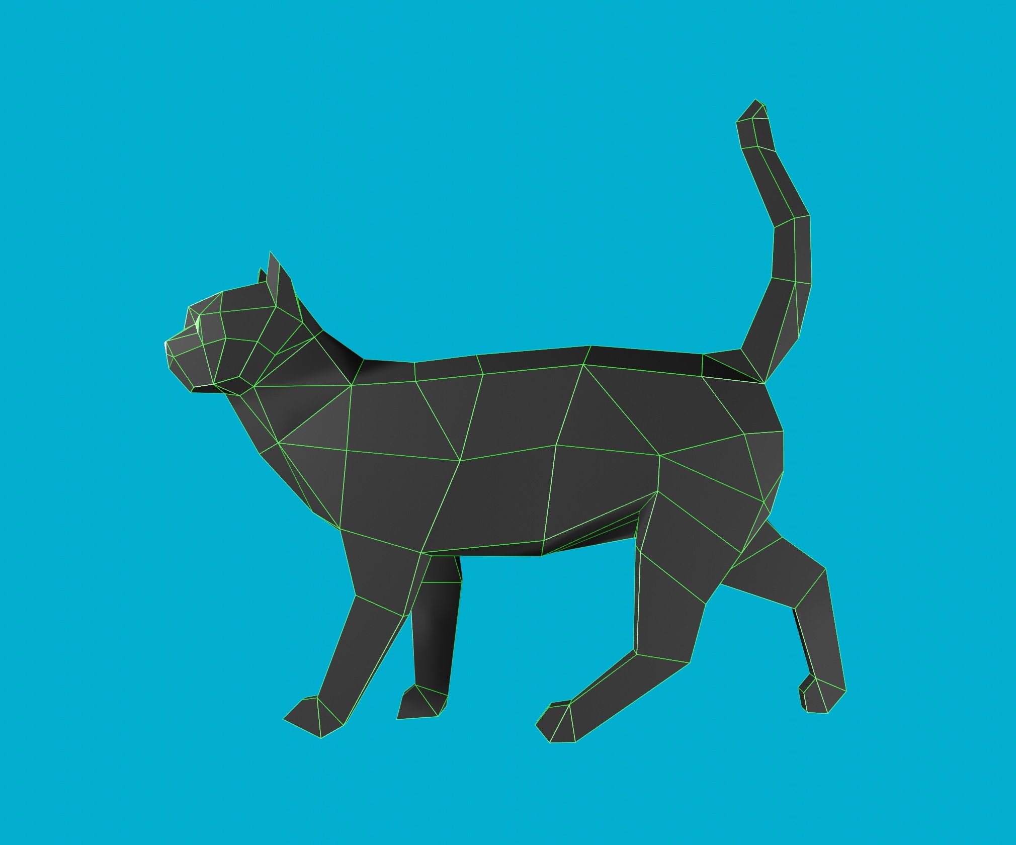 PAPERCRAFT CAT 3D Printable Template PDF Art Craft Animal - Etsy