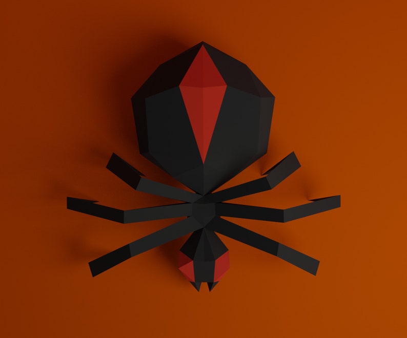 SPIDER PAPERCRAFT Template, Diy 3D Paper Craft, Pdf Downloadabe Pattern ...