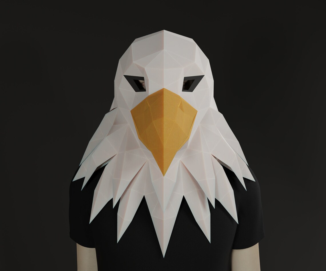 PAPERCRAFT MASK EAGLE Pdf Printable Pattern Template Bird - Etsy