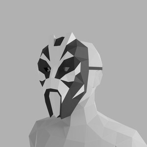 Tribal Man PAPERCRAFT MASK PDF Pattern, 3D Costume, Printable Diy ...