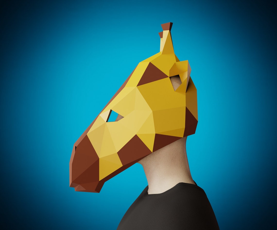 Giraffe MASK Papercraft Template Pdf DIY 3D ANIMAL Mask Adult - Etsy Canada