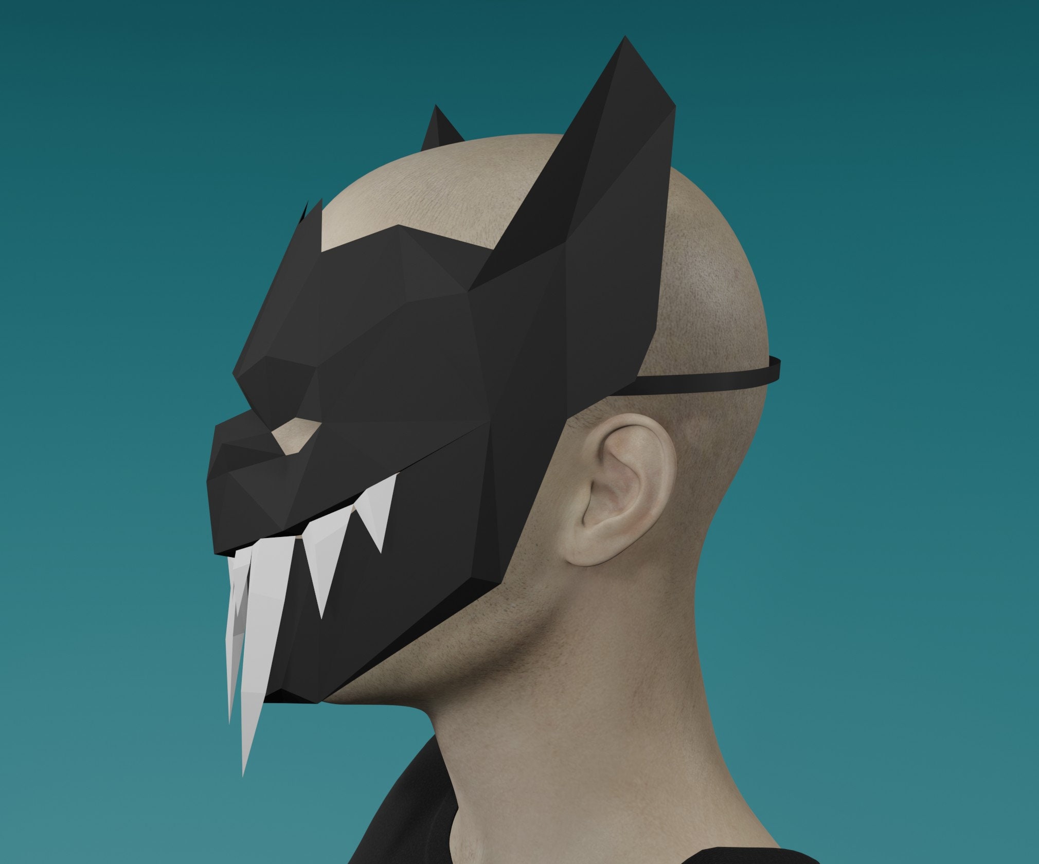 Vampire Bat MASK PAPERCRAFT Diy 3d Low Poly Animal Craft | Etsy