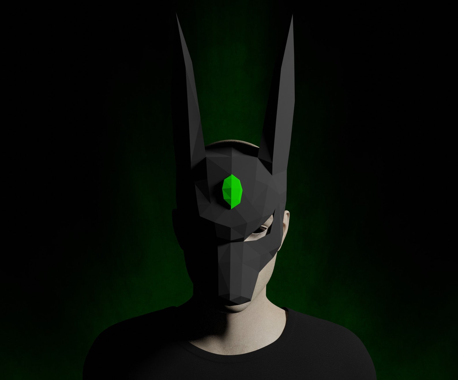 ANUBIS Half-mask DIY Adult Masquerade Mask 3d Papercraft | Etsy