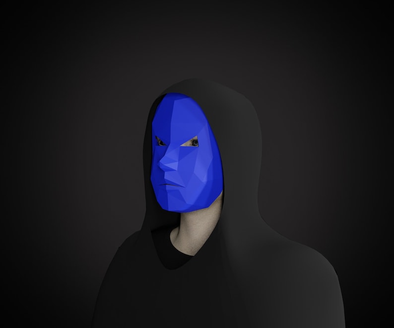 Human FACE MASK PAPERCRAFT Template 3d Lowpoly Mask Pattern - Etsy