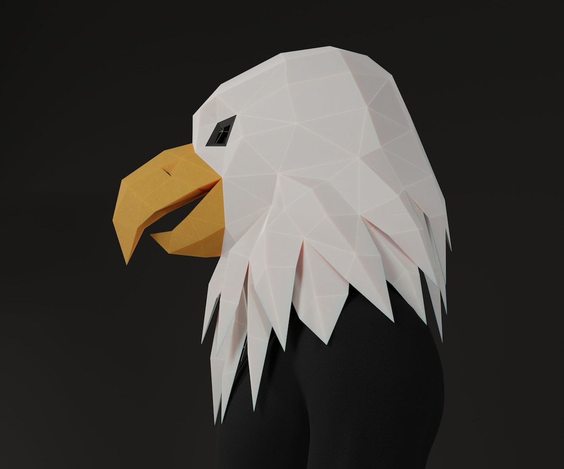 PAPERCRAFT MASK EAGLE Pdf Printable Pattern Template Bird - Etsy