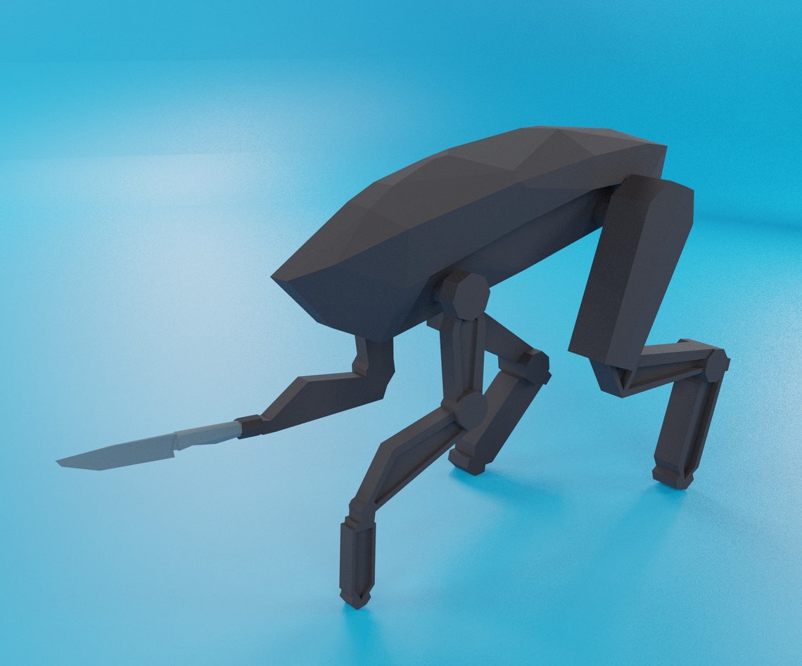 PAPERCRAFT ROBOT DOG 3D Cardboard Sculpture Xxl Template - Etsy