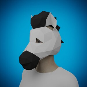 HORSE MASK Papercraft PDF Template, Diy Animal Mask, Halloween Costume ...