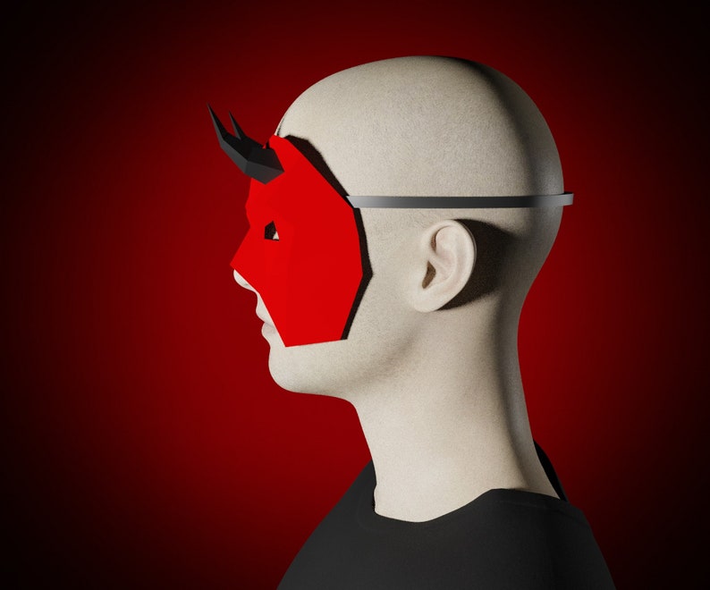 Devil Half-mask PAPERCRAFT 3d, DIY Masquerade Ball Mask for Men, Pdf ...