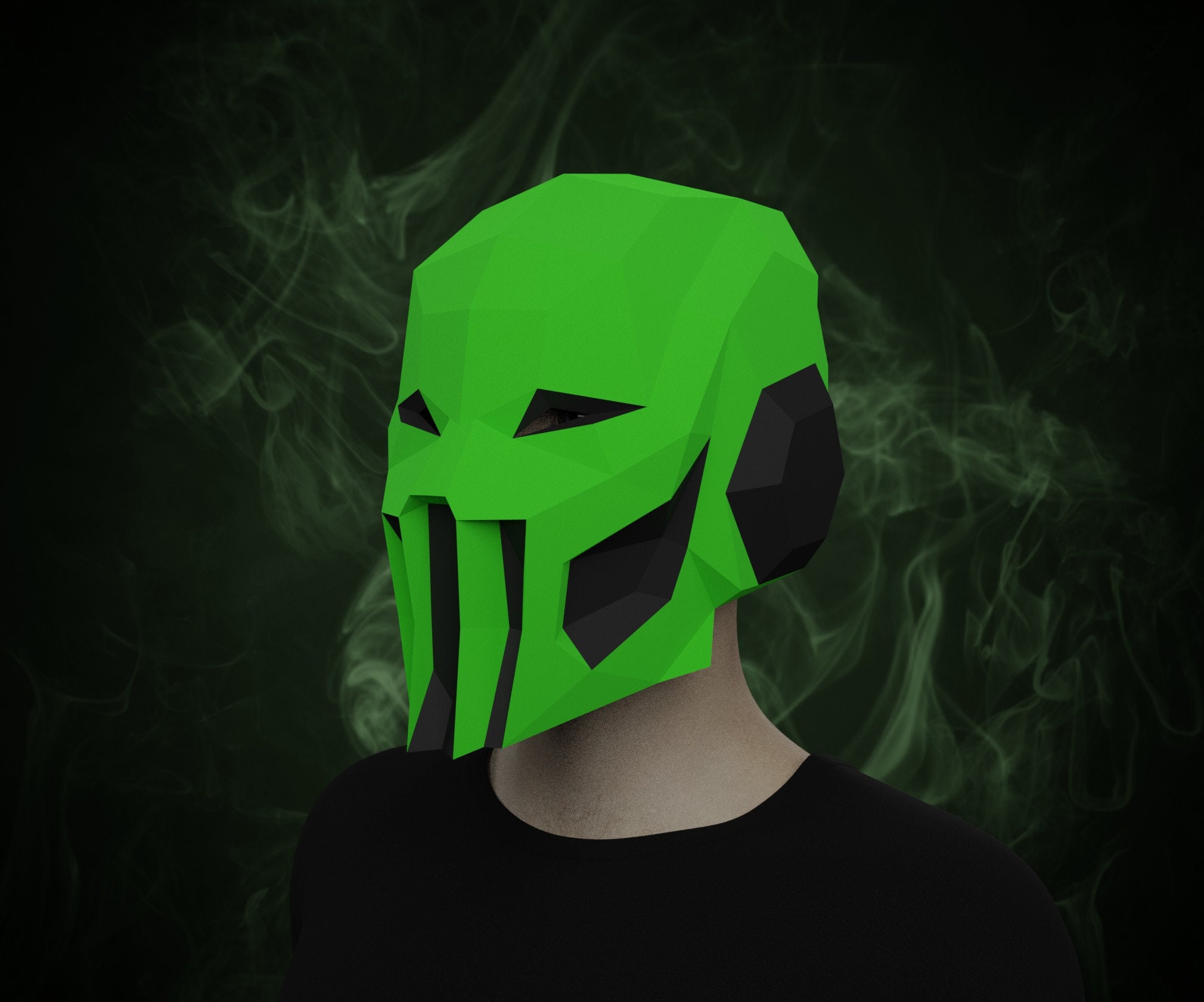 PAPERCRAFT Cyberpunk GAS MASK, Sci-fi 3D Paper Costume Template, Diy ...