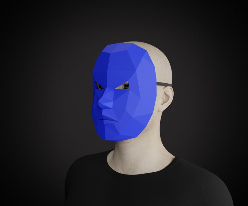 Human FACE MASK PAPERCRAFT Template 3d Lowpoly Mask Pattern - Etsy