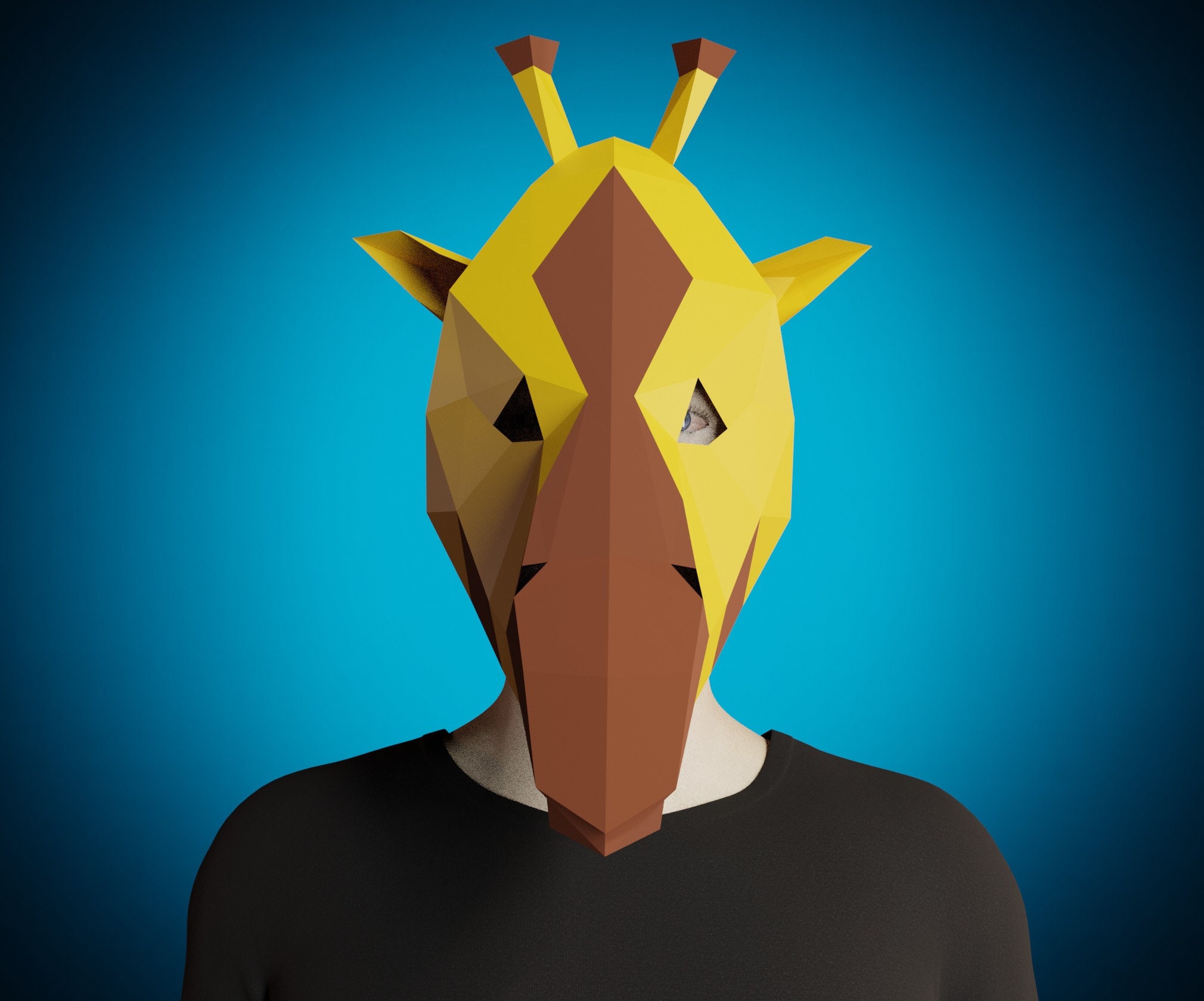 Giraffe MASK Papercraft Template Pdf DIY 3D ANIMAL Mask Adult - Etsy Canada