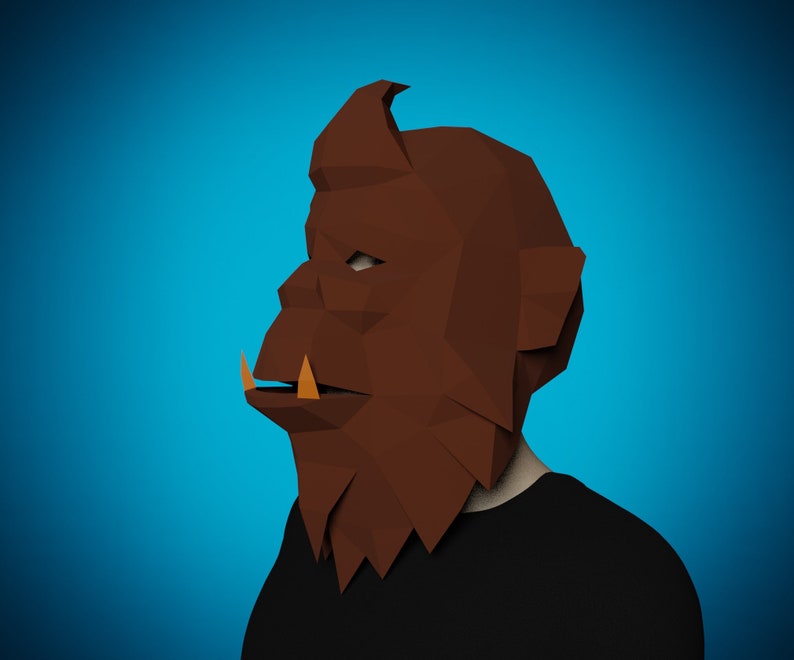 MONKEY PAPERCRAFT MASK 3D Yeti / Printable Template Pdf - Etsy