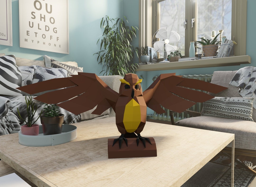 OWL PAPERCRAFT Template, Diy 3D Paper Craft, Pdf Downloadabe Pattern ...