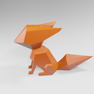 FOX PAPERCRAFT Template - 3D Art ANIMAL Sculpture - Pdf, Paper Craft ...