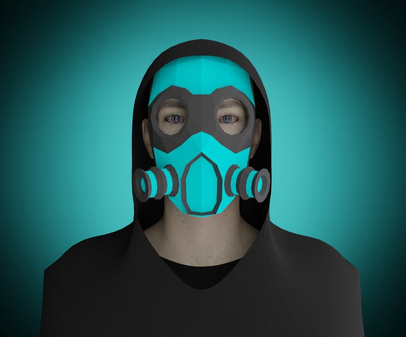 Papercraft Steampunk GAS MASK 3D paper costume template Diy | Etsy