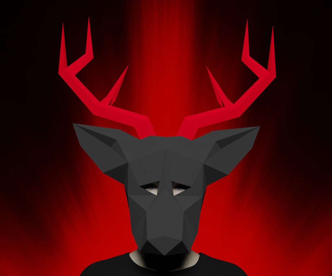 DEER MASK Papercraft Template PDF / Printable Pattern Adult | Etsy Canada