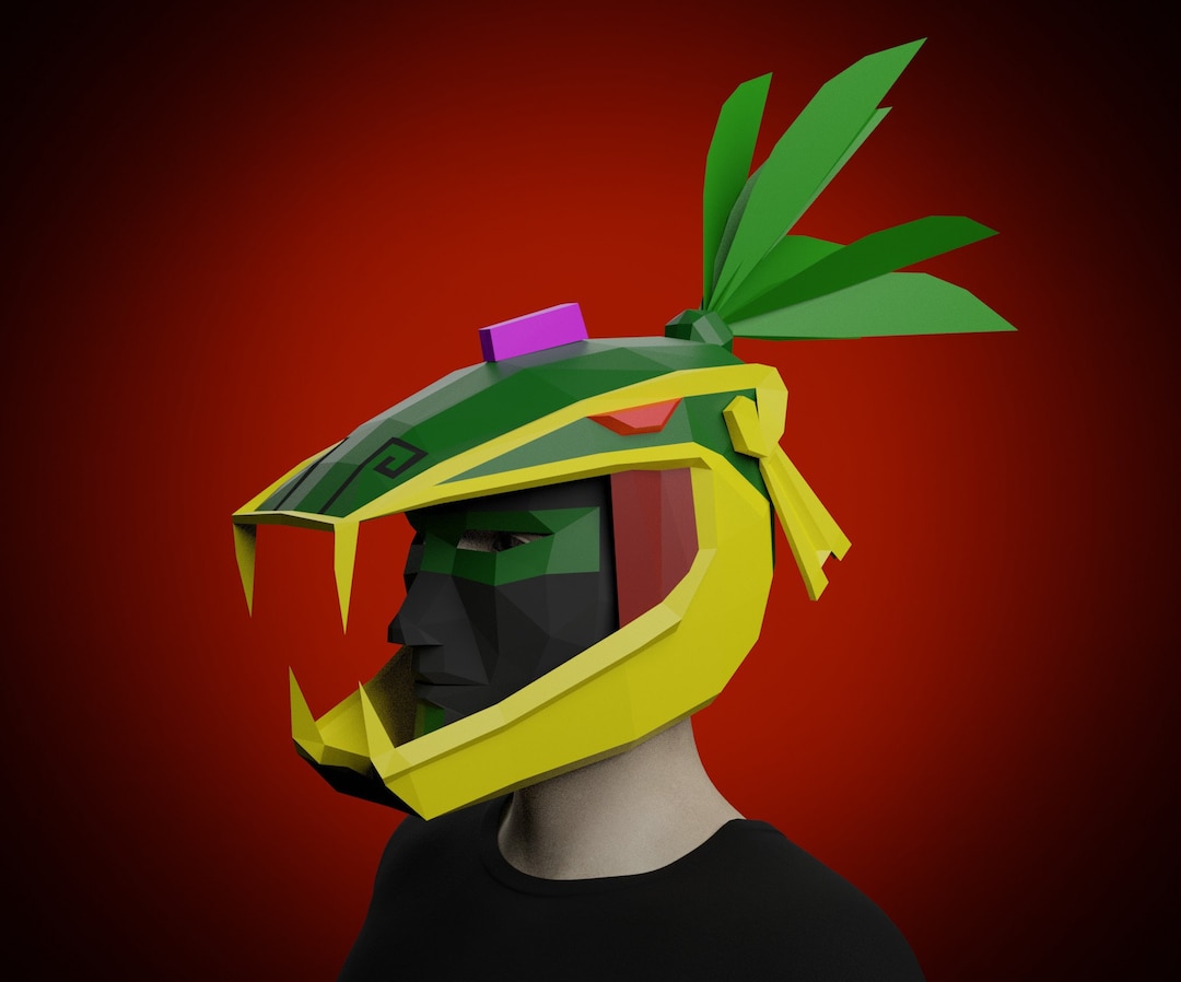 SNAKE MASK PAPERCRAFT Koatl God Costume, Printable Diy Template Pdf ...