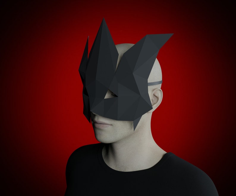 Venetian Half-mask PAPERCRAFT 3d DIY Masquerade Mask for Men | Etsy