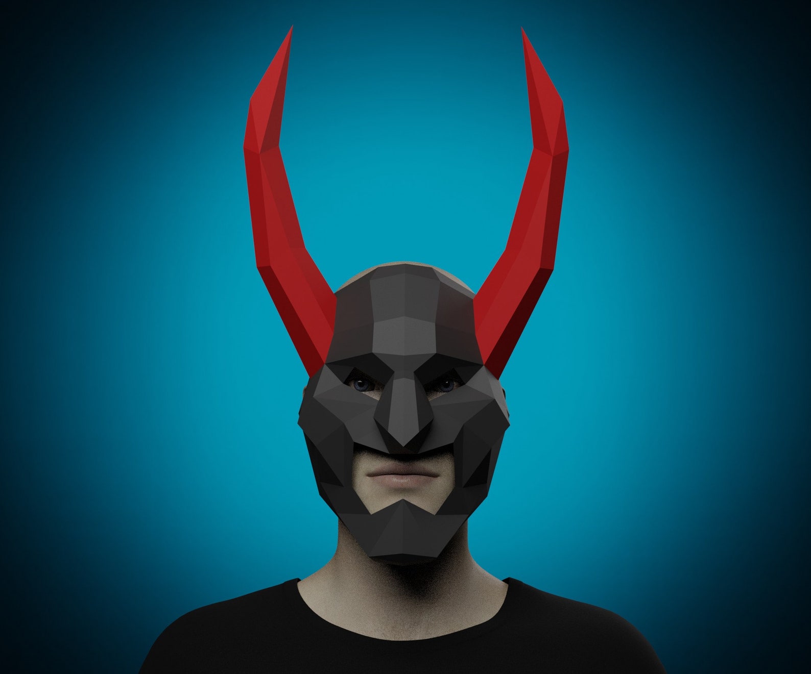 PAPERCRAFT MASK ONI Demon Printable Pattern Template 3d | Etsy