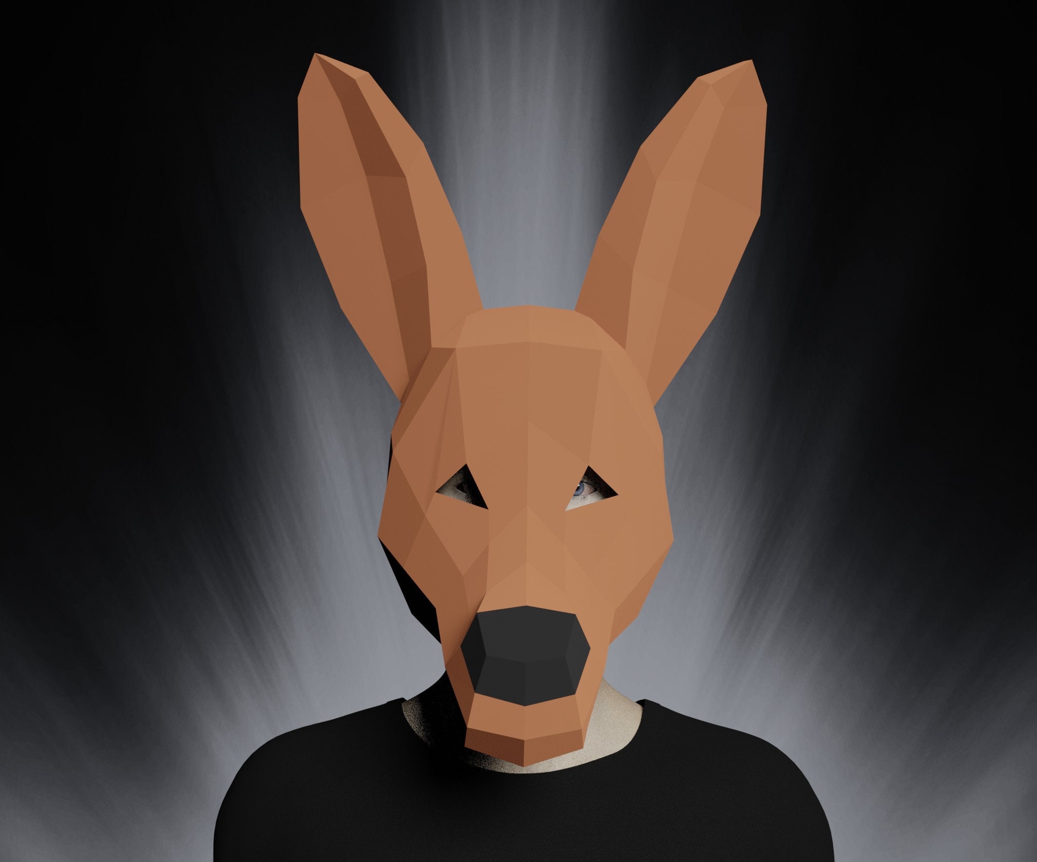 Kangaroo MASK Papercraft Template Pdf - DIY ANIMAL Mask Adult ...