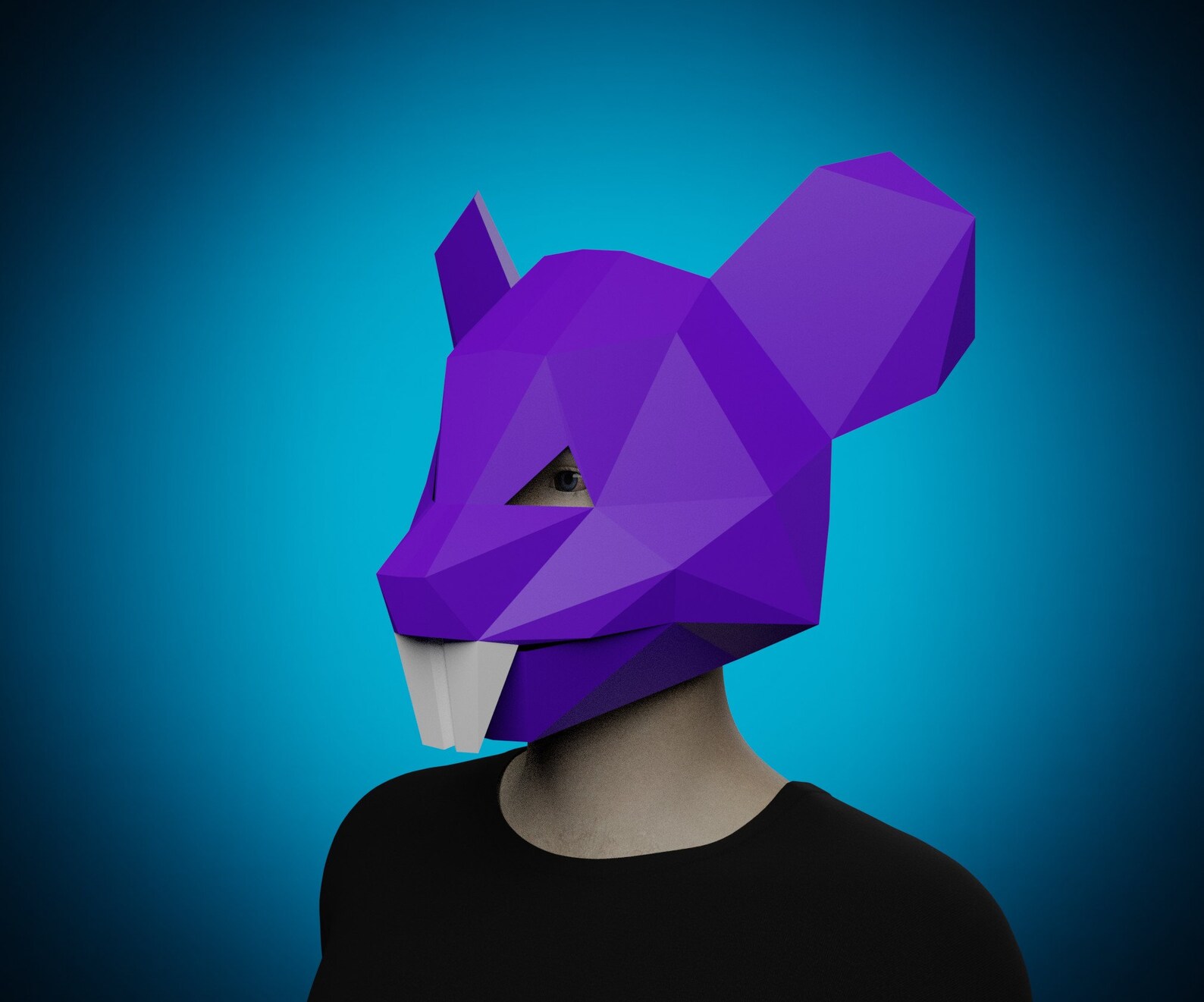 MOUSE MASK PAPERCRAFT 3D Template, Diy Adult Craft, Make Your Own Low ...