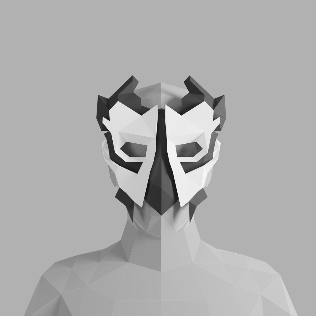 Mech Halfmask PAPERCRAFT MASK PDF Pattern, Bird 3D Costume, Printable ...