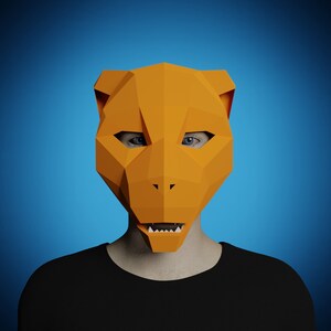 Cheetah MASK PAPERCRAFT 3d Template, Diy Adult Craft, Make Your Own ...