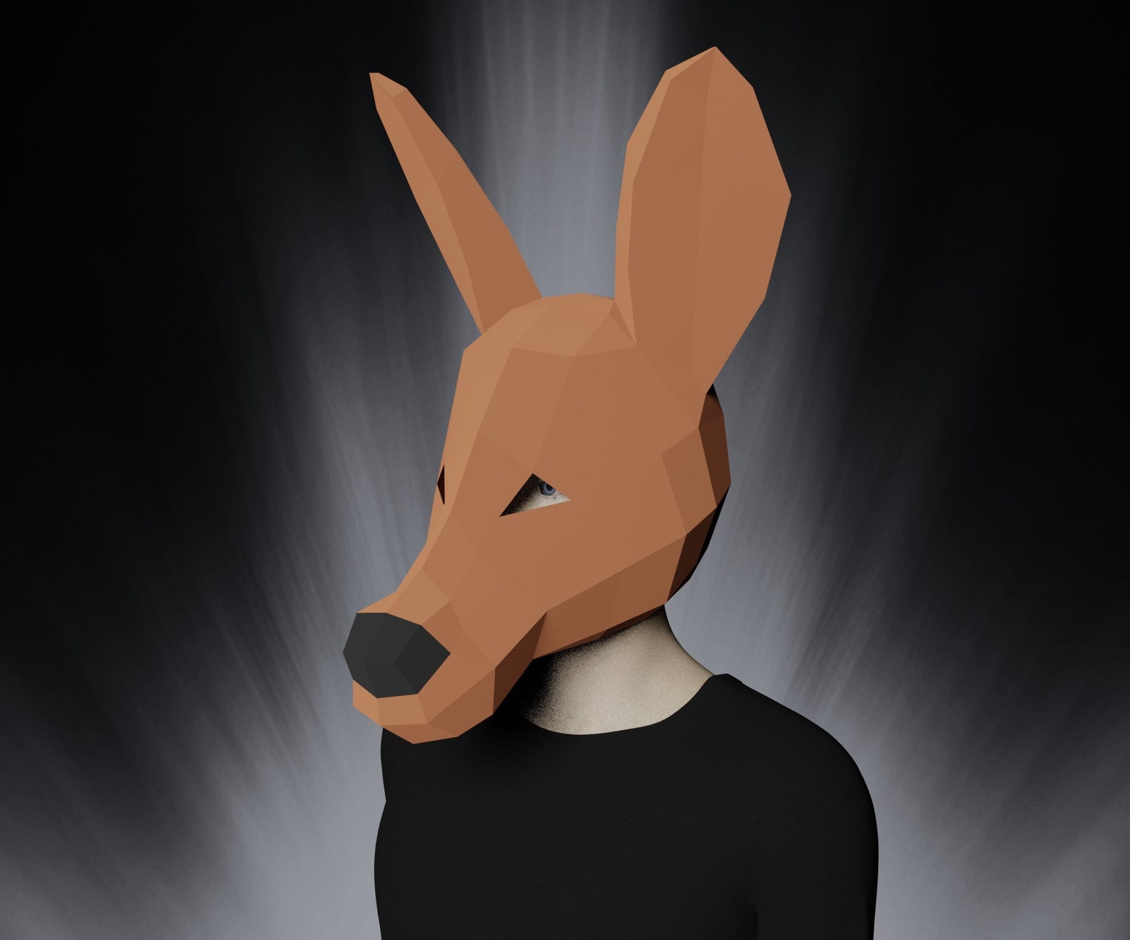 Kangaroo MASK Papercraft Template Pdf DIY ANIMAL Mask Adult - Etsy