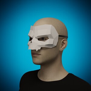 Half MASK PAPERCRAFT -vampire SKULL 3D Diy Adult Paper Craft Pattern ...