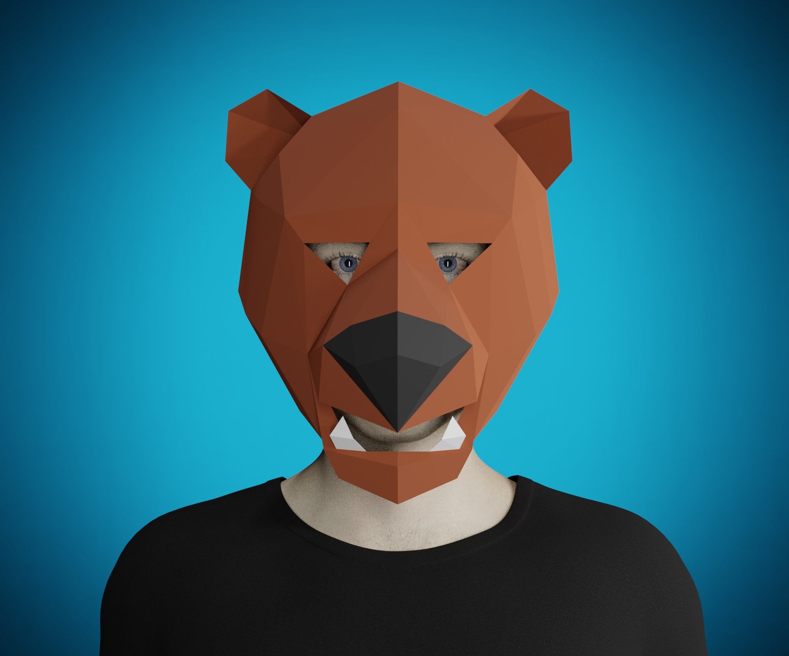 BEAR MASK Papercraft Template PDF Diy Animal Mask Paper - Etsy Canada