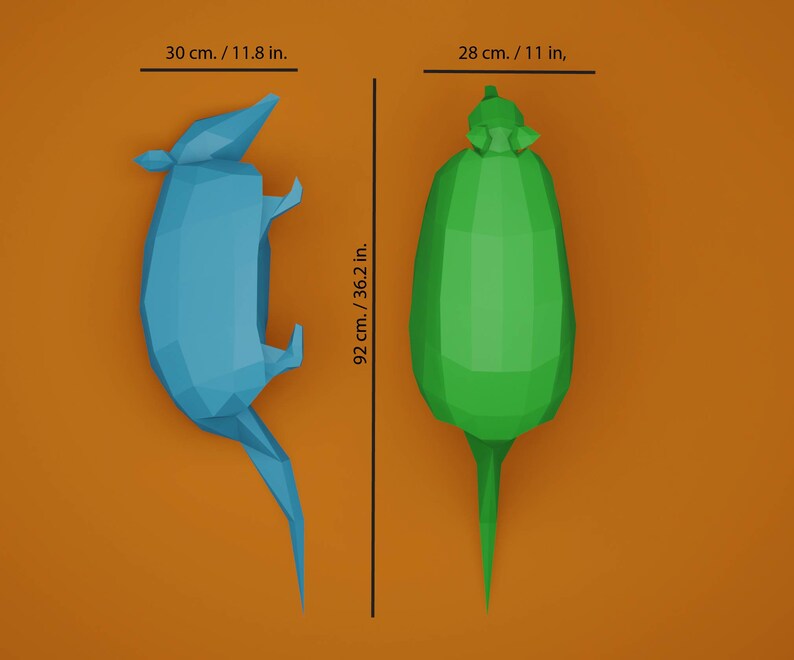 PAPERCRAFT 3D ARMADILLO Printable Pdf Template XXL Diy - Etsy UK