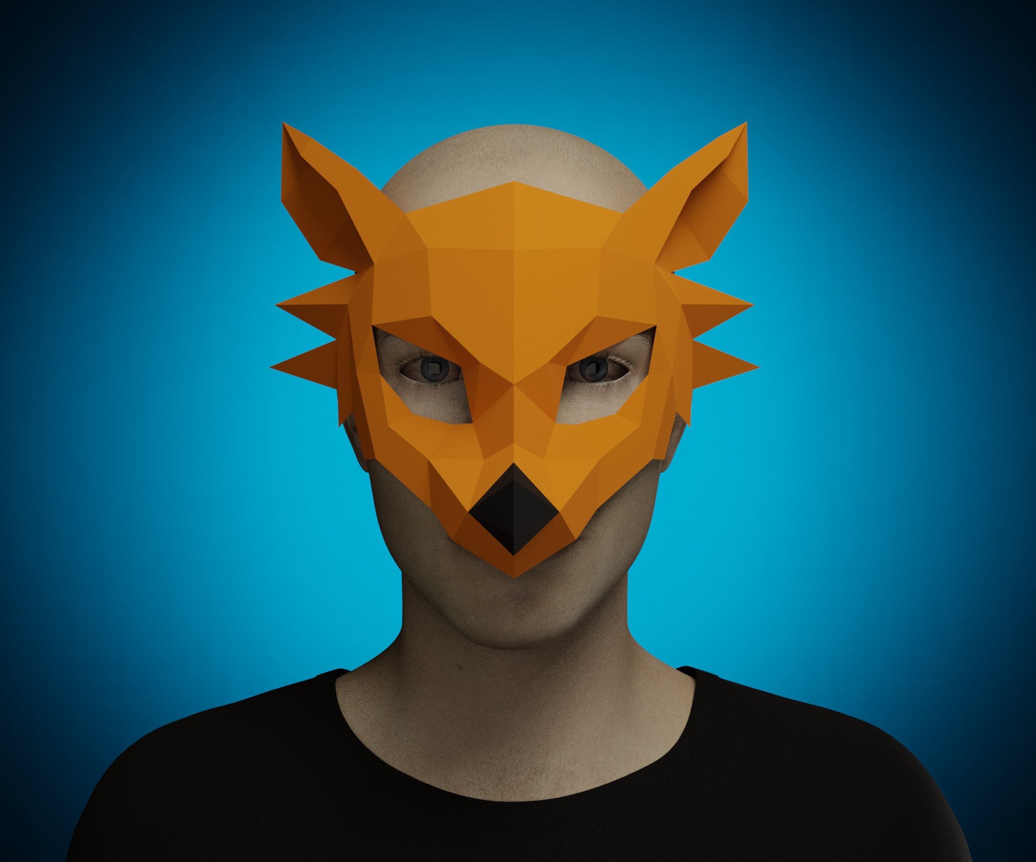 Wild Fox Half MASK PAPERCRAFT 3D Template Diy Adult Craft - Etsy
