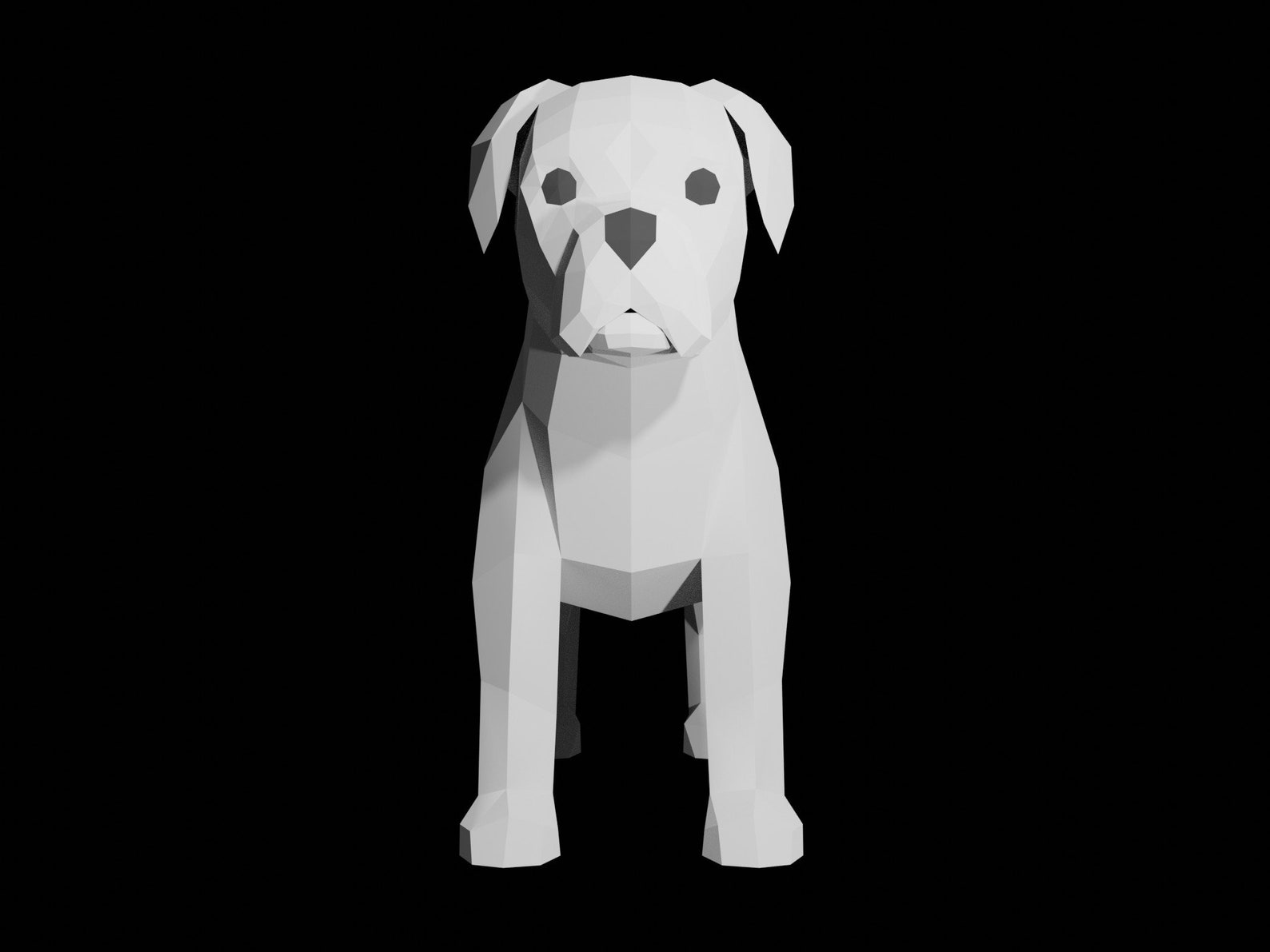 BOXER DOG PAPERCRAFT Template, Diy 3D Paper Craft, Pdf Downloadabe ...