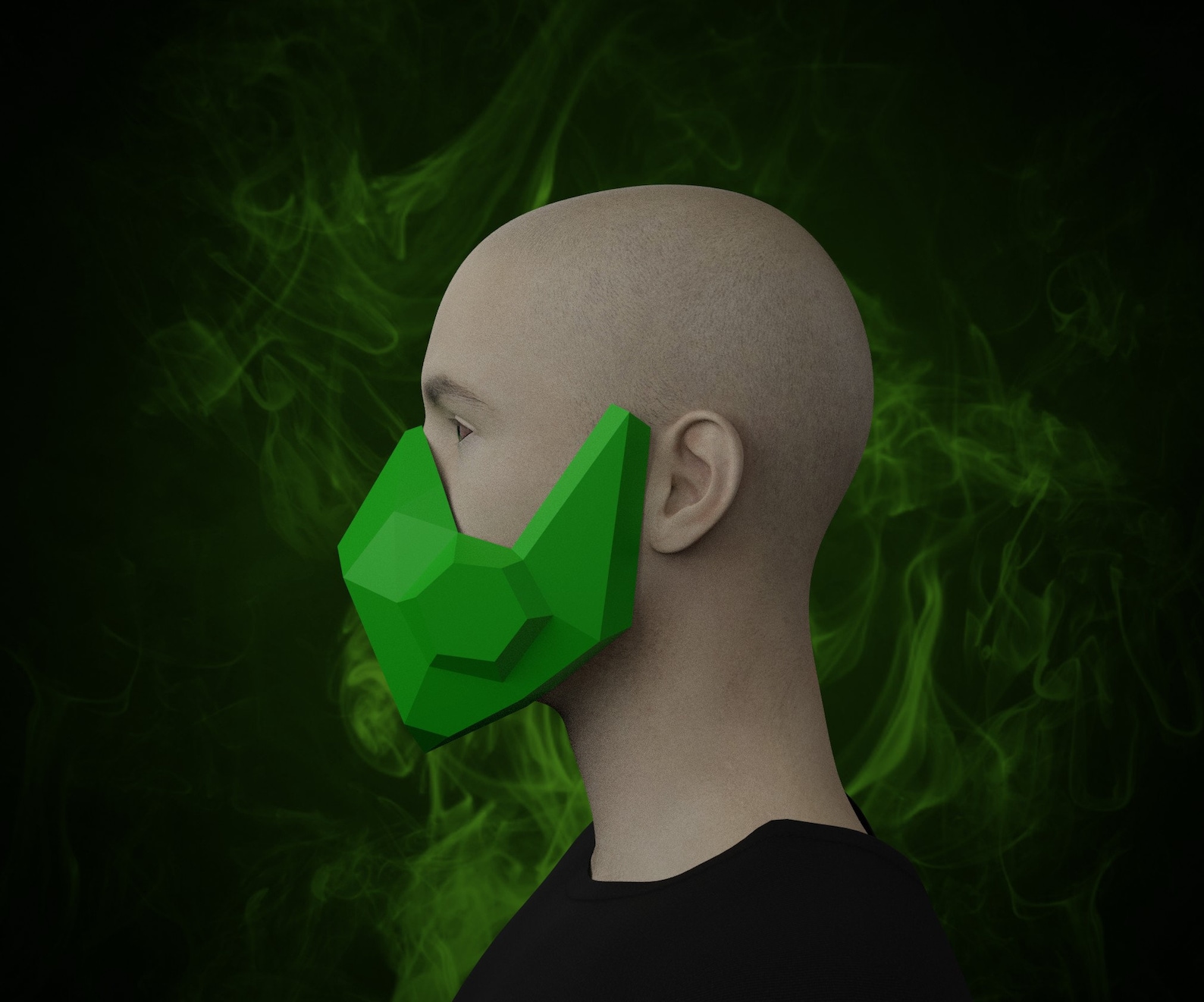 PAPERCRAFT HALF MASK Gas Respirator, 3D Paper Costume Template, Make ...