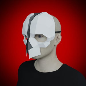 Scary MASK PAPERCRAFT Broken SKULL 3D Diy Adult Paper Craft Pattern ...