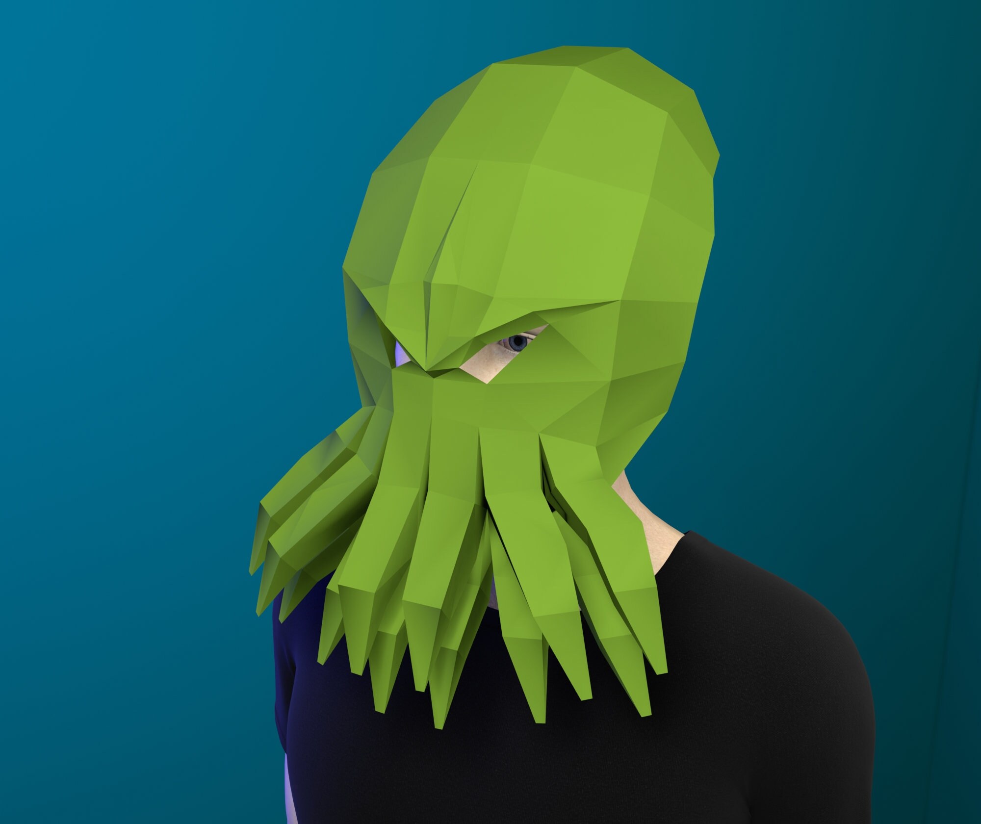 PAPERCRAFT Template PDF 3D Cthulhu MASK Mythical Creatures - Etsy
