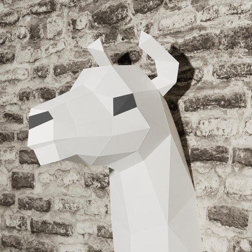 DIY Llama Mask 3D Paper Craft Template Halloween Mask - Etsy