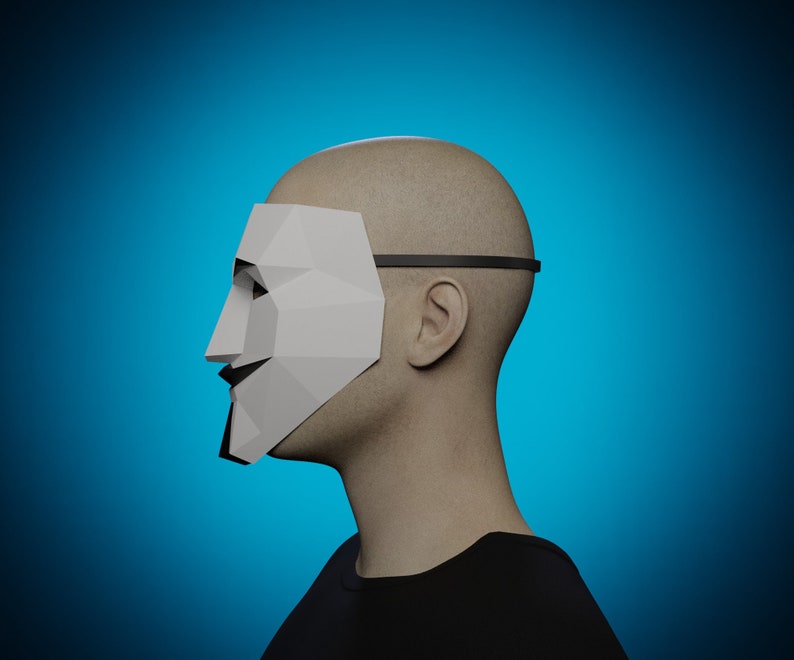 Anonymous Low Poly MASK PAPERCRAFT HACKER Guy Fawkes Vendetta | Etsy