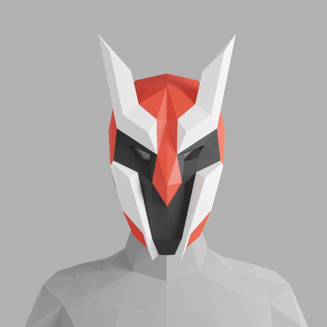 Luchador Hawk PAPERCRAFT MASK PDF Pattern, 3D Costume, Printable Diy ...