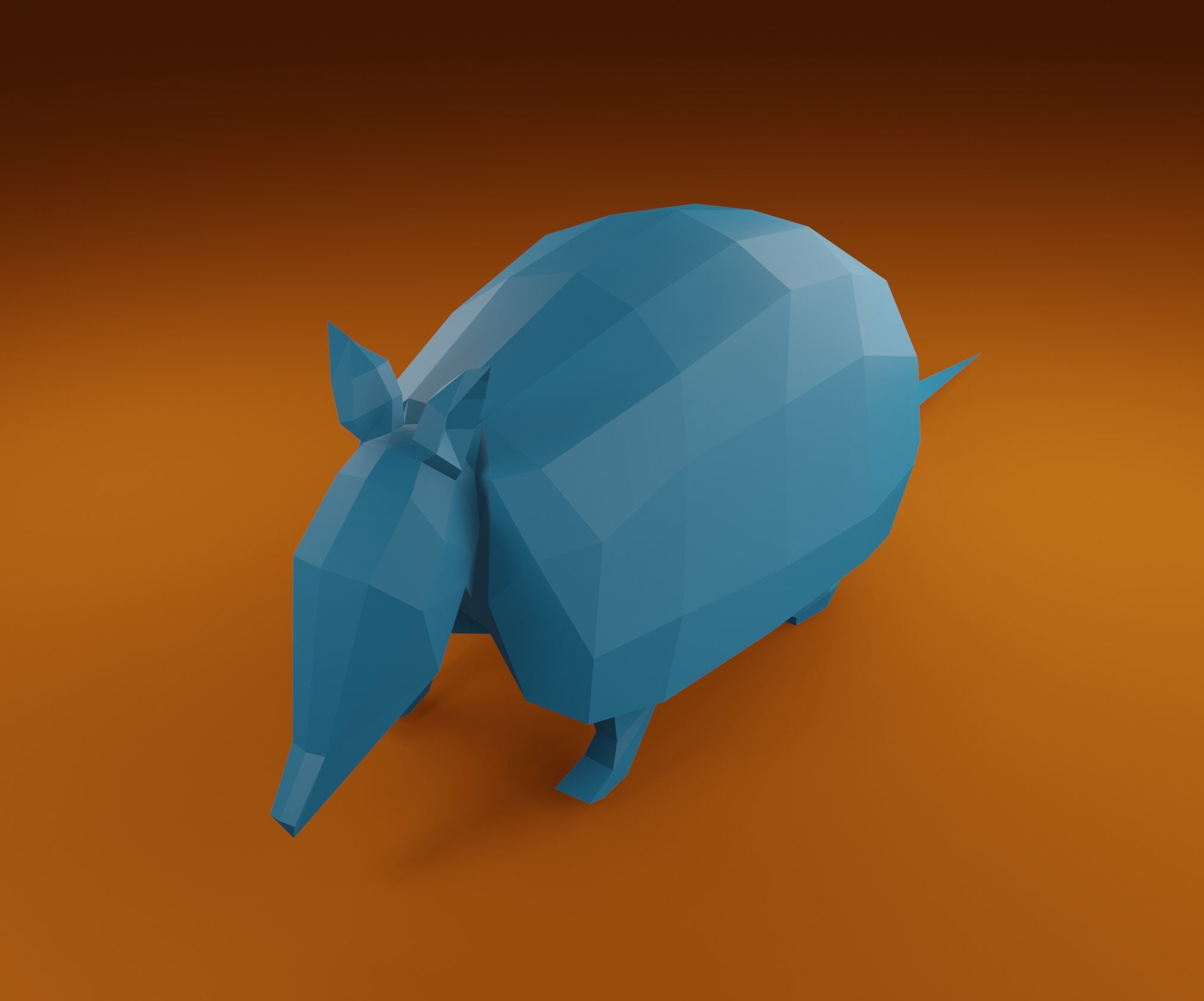PAPERCRAFT 3D ARMADILLO Printable Pdf Template XXL Diy - Etsy