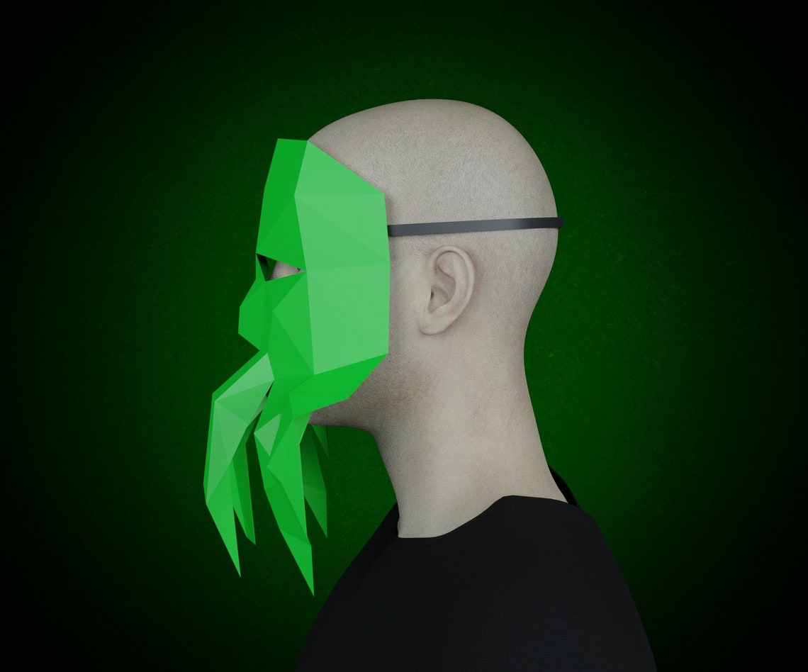 Papercraft Template PDF - EASY Cthulhu MASK - Mythical Creatures,diy ...